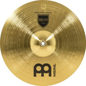 Meinl 14” Marching Cymbal Pair with Straps - Brass Alloy Traditional Finish - Made In Germany, 2-YEAR WARRANTY (MA-BR-14M)