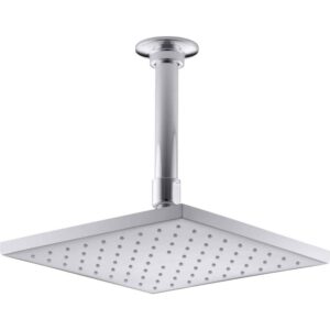 kohler 13695-cp 2.5 gpm rain head with katalyst air-induction technology, 8", polished chrome