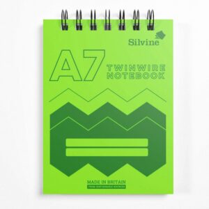 Silvine 160 Page A7 Wirebound Notebooks with Durable Wipe Clean Covers [Assorted Pack of 20],POLYA7AC