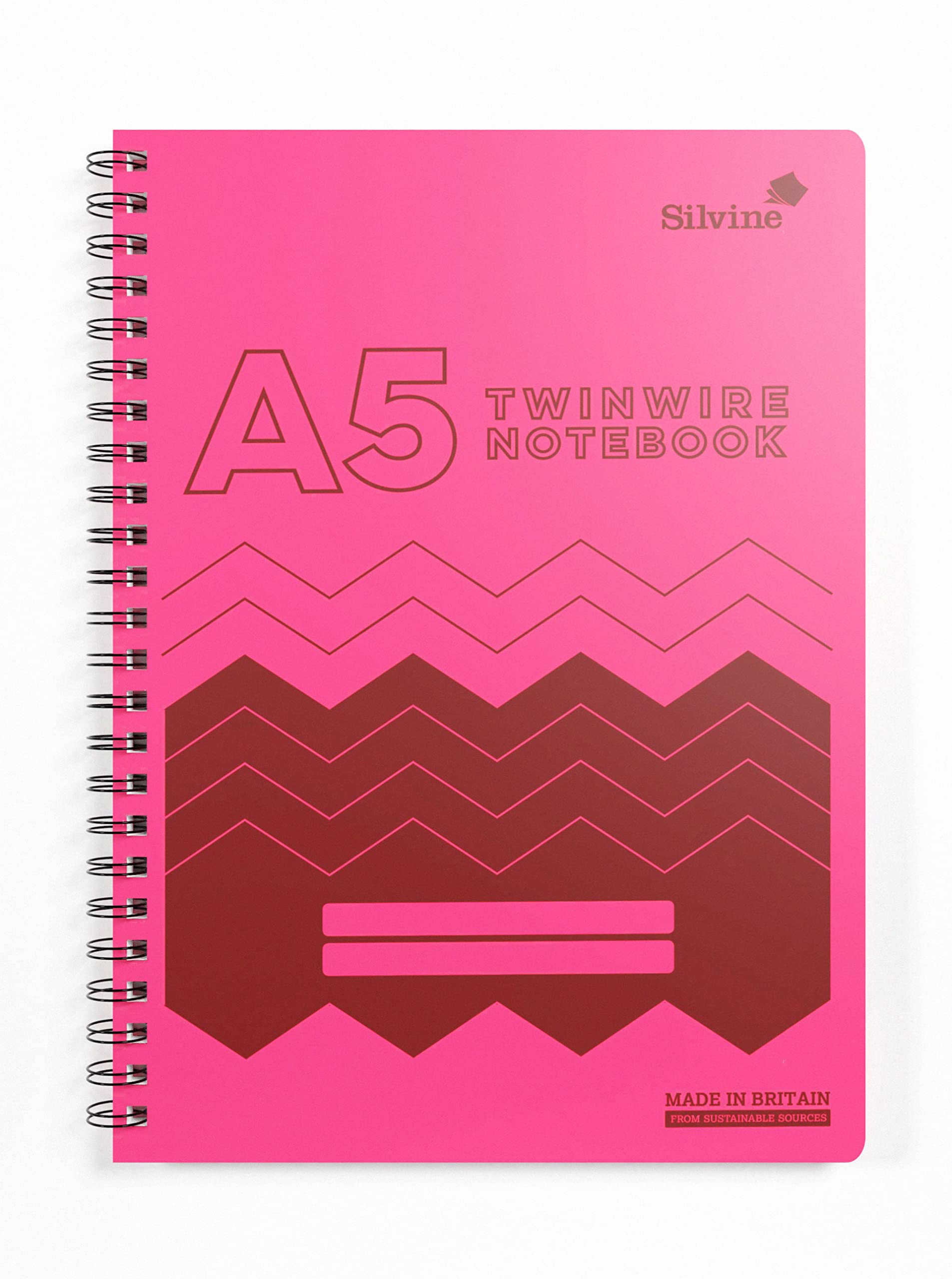 Silvine A5 Wirebound Notebook with 160 Lined Pages and Durable polyprop Covers. [Assorted Pack of 10],POLYA5AC