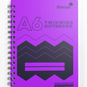 Silvine 160 Page A6 Wirebound Notebooks with Durable Wipe Clean Covers [Assorted Pack of 10]