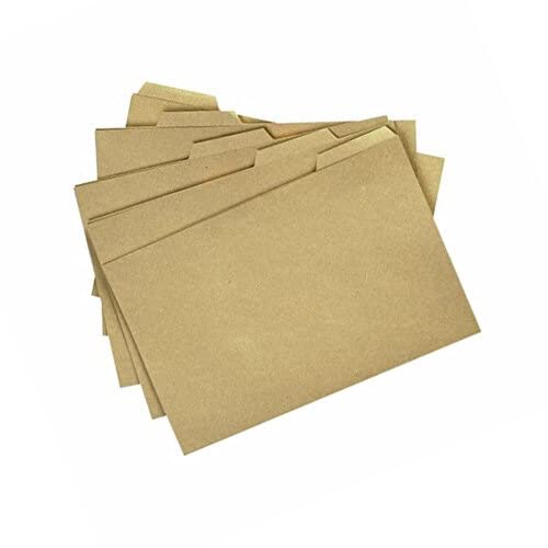 Q-Connect Tabbed Folder Foolscap Buff, 170 GSM KF01578 - Pack of 100