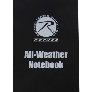 Rothco All-Weather Waterproof Notebook (3" x 5", Black)