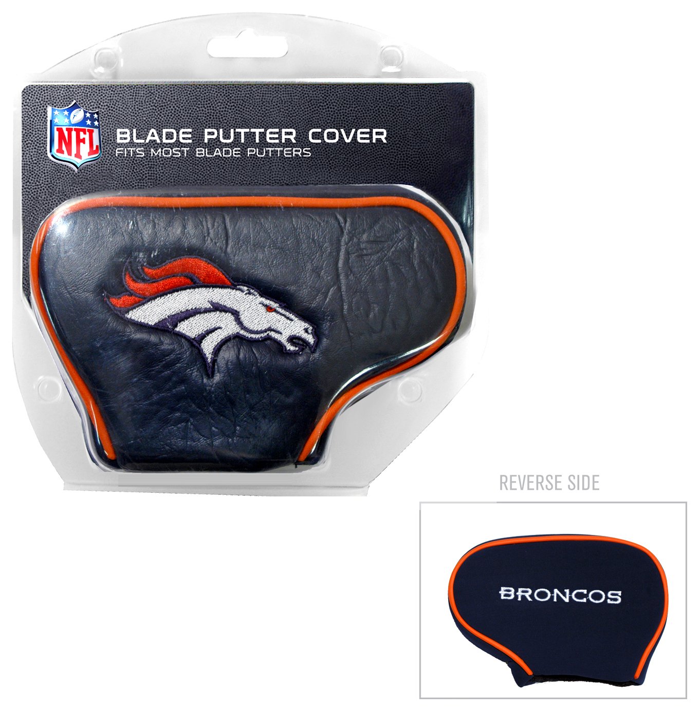 Team Golf NFL Denver Broncos Golf Blade Putter Cover Golf Club Blade Putter Headcover, Fits Most Blade Putters, Scotty Cameron, Taylormade, Odyssey, Titleist, Ping, Callaway