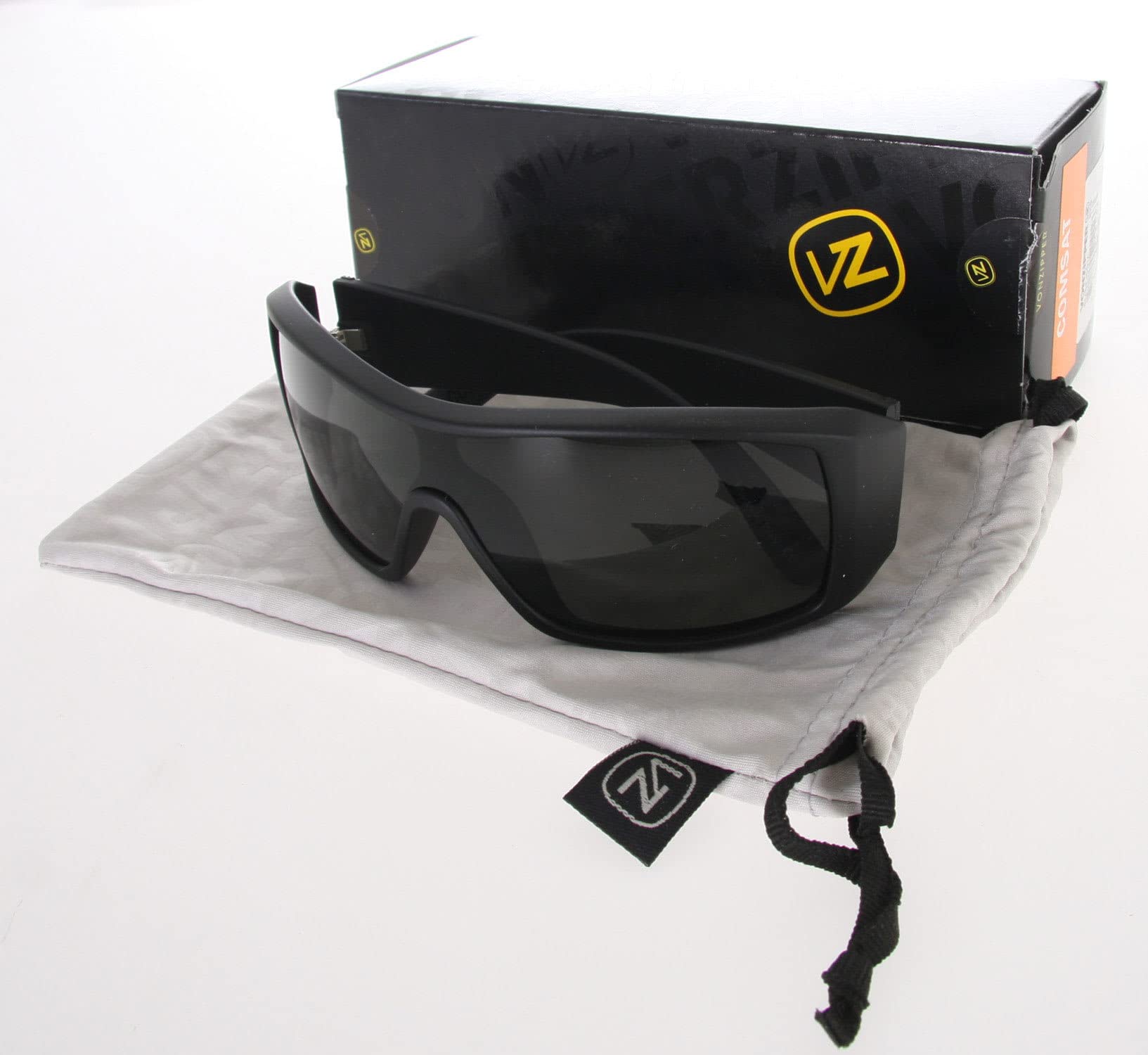 VonZipper Comsat Sunglasses,Black Satin Frame/Grey Lens,one size