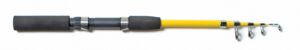 eagle claw pack-it telescopic spinning rod, yellow, 5-feet 6-inch