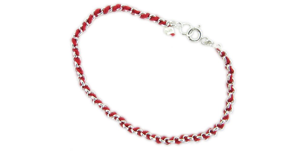 925 Sterling Silver Red String Kabbalah Bracelet