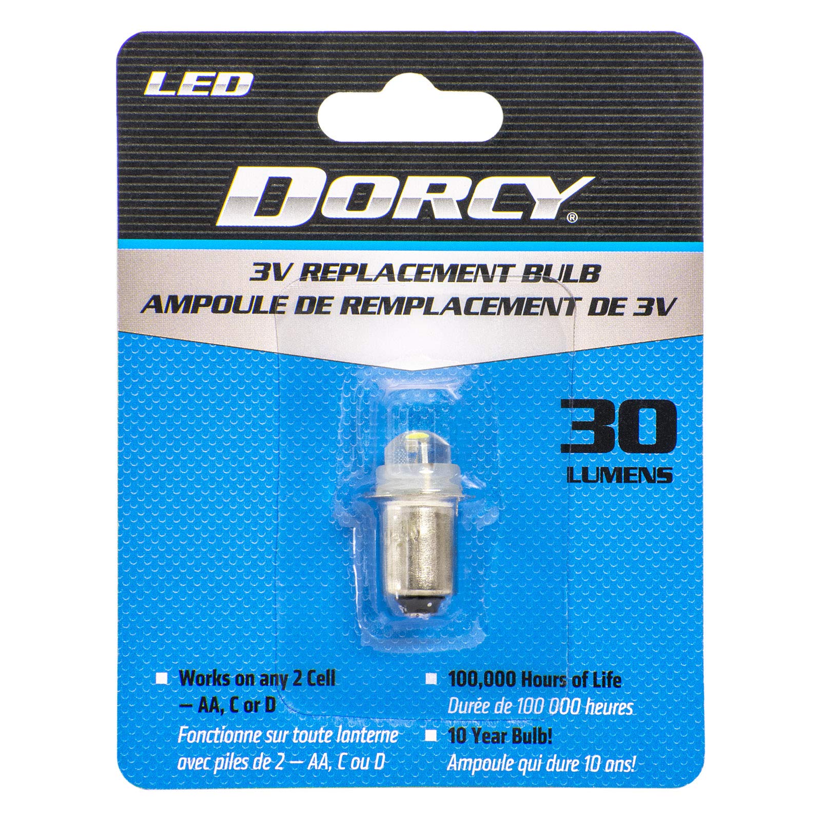 Dorcy 30-Lumen 3-Volt LED Replacement Bulb with 10-year Lifespan, (41-1643)