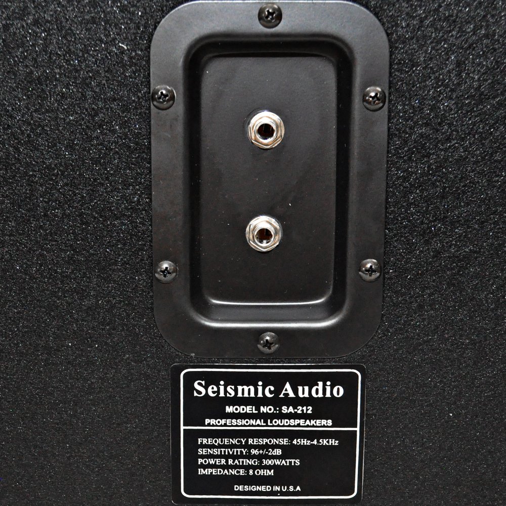 Seismic Audio - Empty 212 Guitar Speaker Cabinet - 2x12 PA/DJ PRO Audio - Loaded with Everything but Speakers. includes Grill, Wire, Jack Plates, Handles, etc.