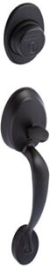 schlage f92-ply plymouth dummy exterior handleset from the f-series, matt black