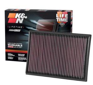 k&n engine air filter: increase power & towing, washable, premium, replacement air filter: compatible with 2010-2019 toyota/lexus suv v6/v8 (4runner, gx460, land cruiser, fj cruiser, prado), 33-2438