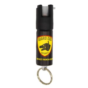 guard dog security 3-in-1 pepper spray - tear gas and uv marker dye – 16’ spray range