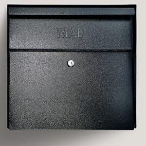 Mail Boss 7162 Metro, Black High Capacity Wall Mounted Locking Security Mailbox,Medium