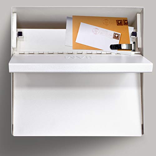 Mail Boss 7163 Metro Locking Security Wall Mount Mailbox, Cream White