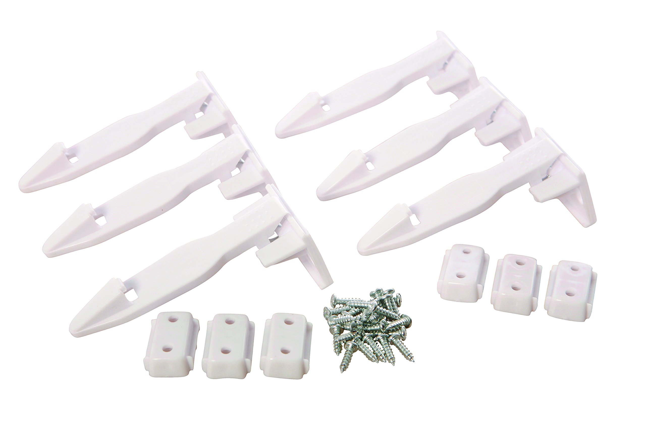 Dreambaby Spring Latches, White, Pack of 6