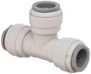 john guest pi0208s acetal copolymer tube fitting, union tee, 1/4" tube od (pack of 10),white