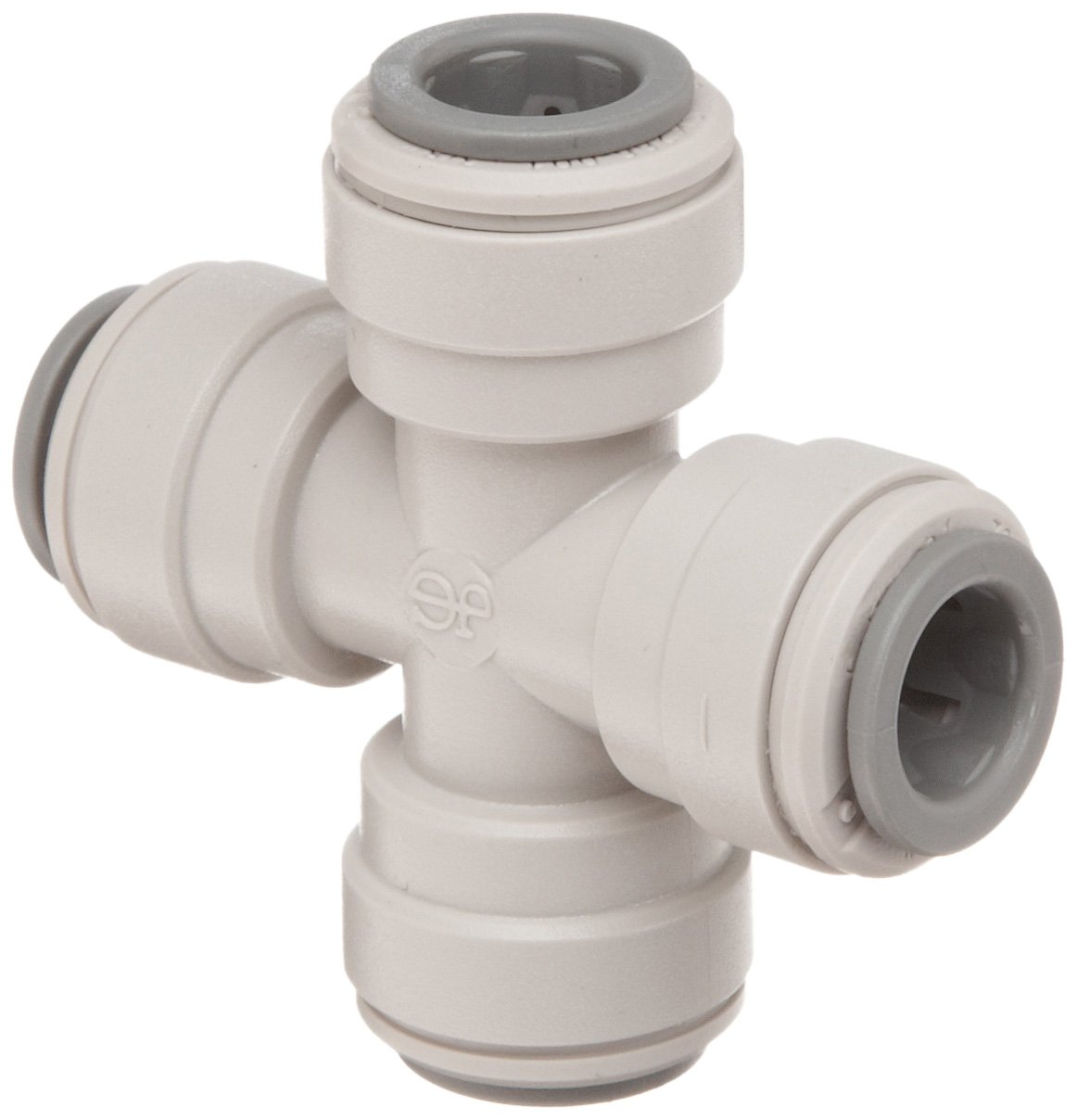 John Guest Acetal Copolymer Tube Fitting, Cross, 3/8" Tube OD (Pack of 10)