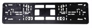 standard black euro license plate holder - universal mounting frame/bracket