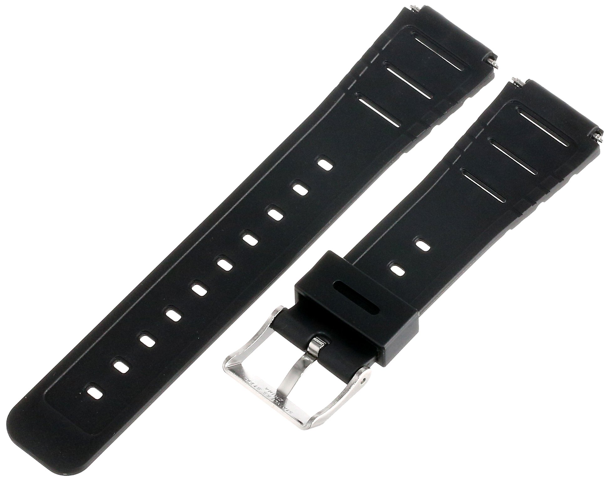 Timex Men's Q7B727 Resin Performance Sport 18mm Black Replacement Watchband