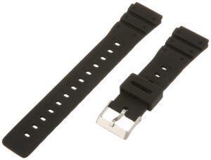 timex men's q7b725 resin performance sport 20mm black replacement watch band