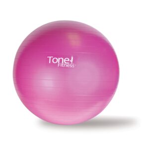 tone fitness stability ball / exercise ball | exercise equipment, pink, 55 centimeters