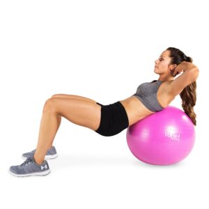 Tone Fitness Stability Ball / Exercise Ball | Exercise Equipment, Pink, 55 Centimeters