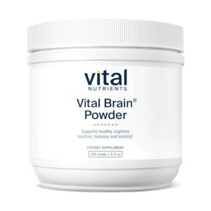 vital nutrients - vital brain powder - support for brain health and cognitive function - vegetarian - unflavored - 150 grams