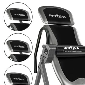 INNOVA HEALTH AND FITNESS ITX9600 Heavy Duty Inversion Table, Standard Ankle Holding System, 300 lb Weight Capacity,Grey/Black