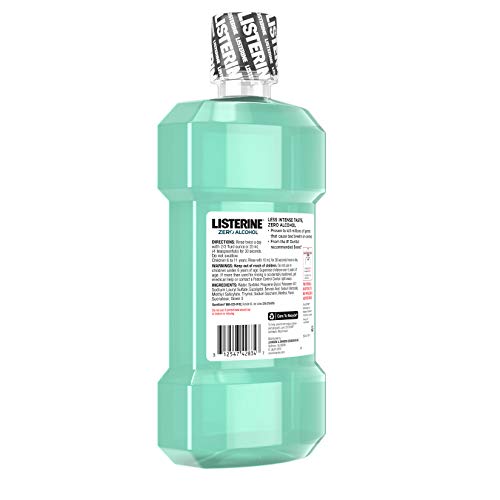 Listerine Zero Mouthwash, Clean Mint, 50.7-Ounce (1.5 L)