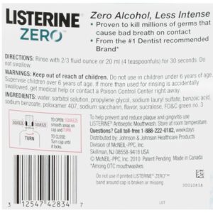 Listerine Zero Mouthwash, Clean Mint, 50.7-Ounce (1.5 L)