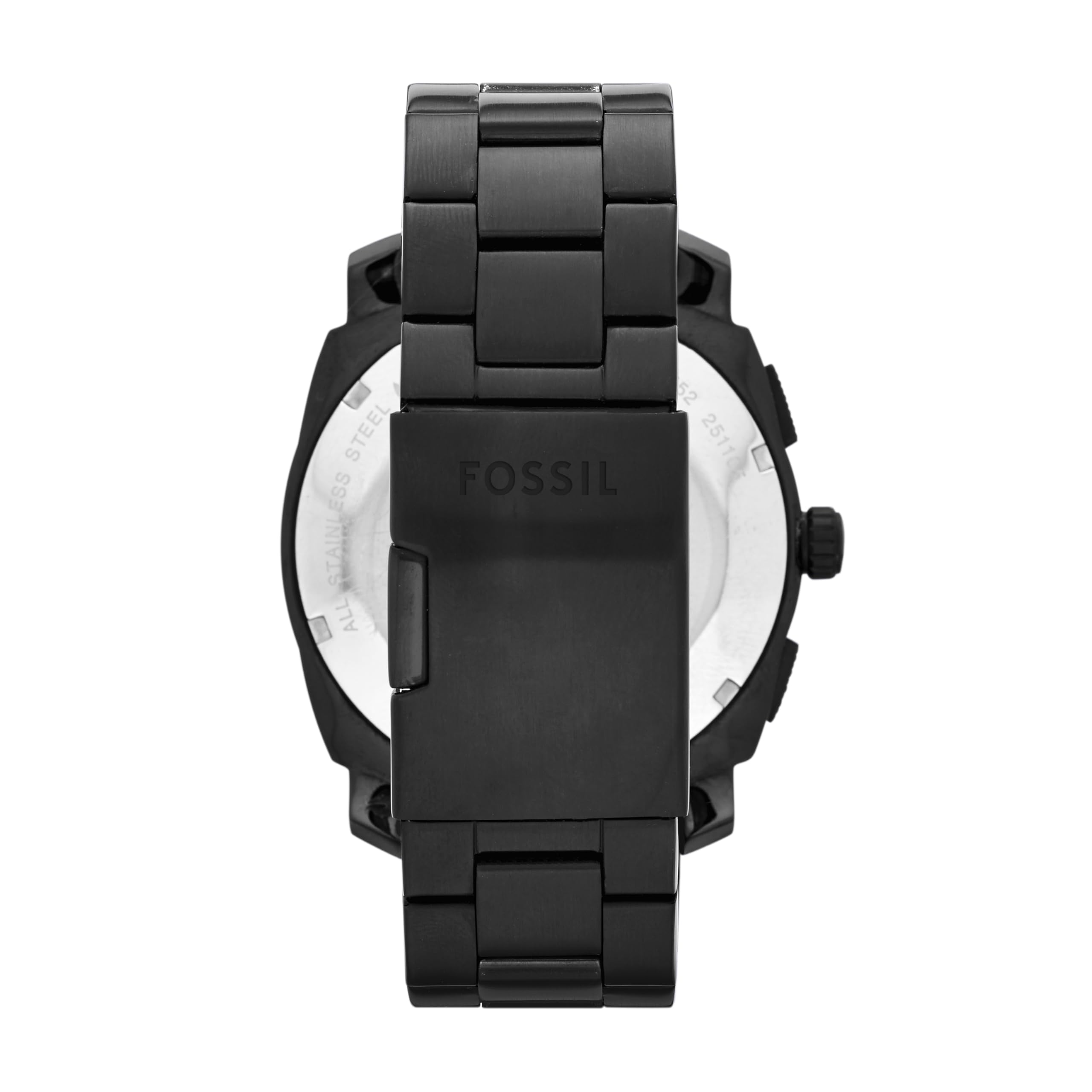 Fossil Men's Machine Quartz Stainless Steel Chronograph Watch, Color: Black (Model: FS4552)