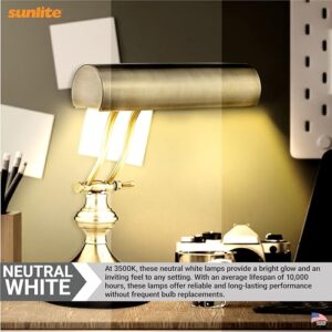 Sunlite FT24DL/835 Plug-in Twin Tube Compact Fluorescent Lamp, FT 4-Pin, 24 Watts, 1800 Lumens, 3500K Neutral White, 4-Pin (2G11) Base, 120 Volts, 1 Pack