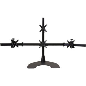 ergotech 1 x 3 quad desk stand with 28-inch pole - black (100-d28-b13)