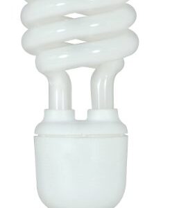 Satco S7364 13-Watt Candelabra Base T2 Mini Spiral, 2700K, 120V, Equivalent to 60-Watt Incandescent Lamp for Enclosed Fixtures