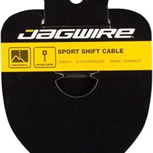 Jagwire - Sport Slick Galvanized Universal Bicycle Shifter Cable | for Road, Hybrid, Mountain, Cruiser Bike | Campagnolo Compatible | 2300 mm