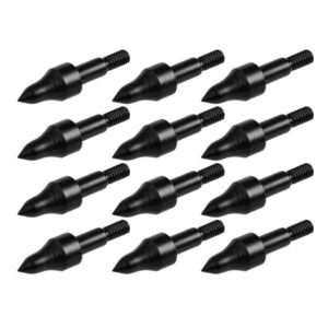 excalibur field hunting durable 11/32" replacement points for crossbow arrow broadheads - 12 pack, 100 grain