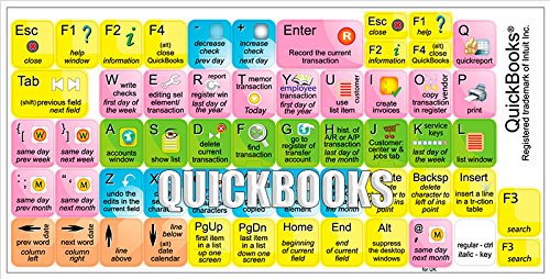 NEW INTUIT QUICKBOOKS KEYBOARD STICKER for DESKTOP, LAPTOP and NOTEBOOK