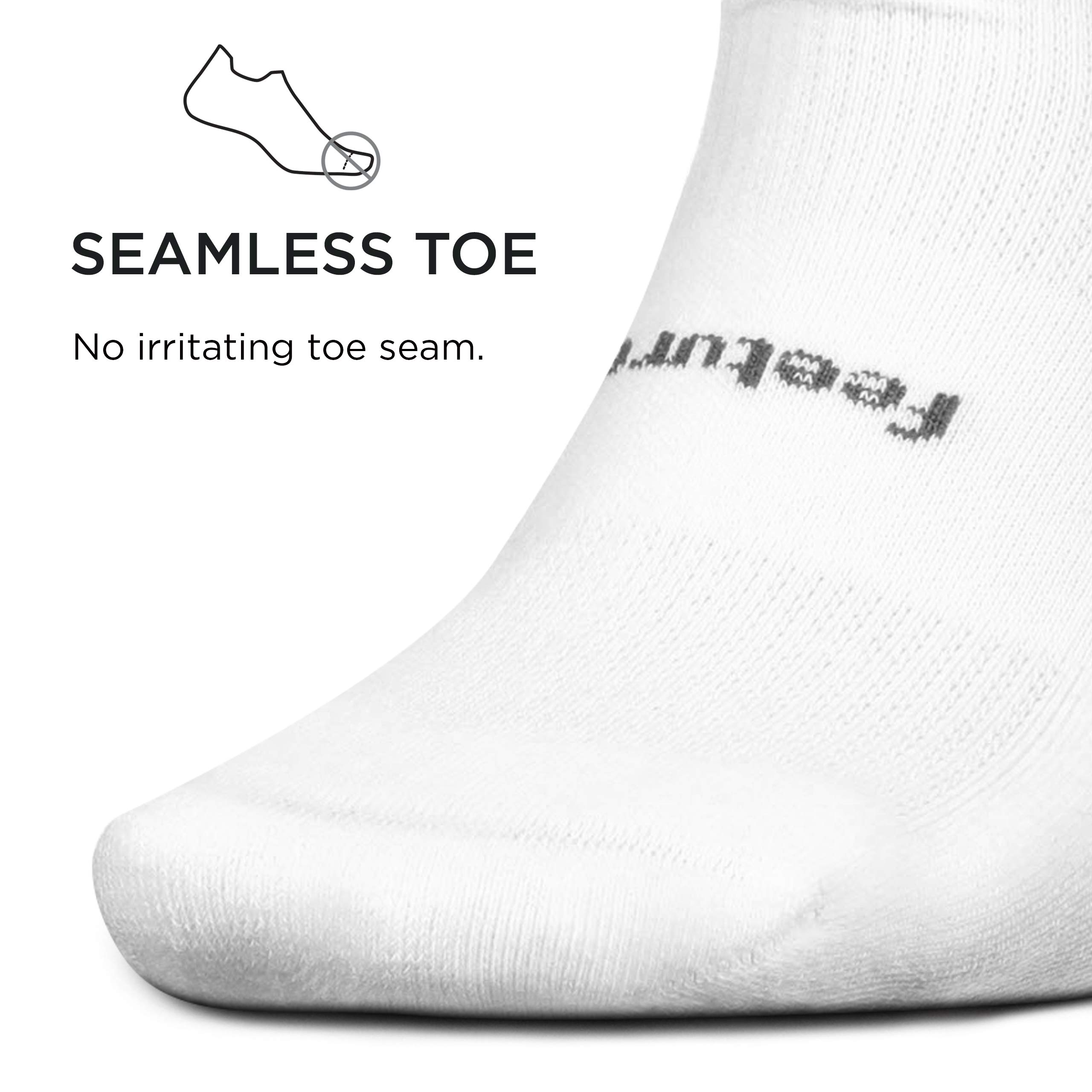 Feetures High Performance Cushion Ankle Sock - No Show Socks for Women & Men with Heel Tab - White, S (1 Pair)