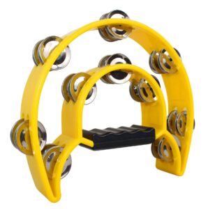 ymc half moon tambourine double cutaway tam20-yw -yellow