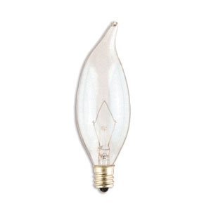 18cac/cl24/ath athalon 18w decorative clear 24v bent tip candelabra base