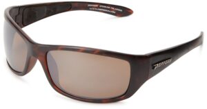 pepper's cutthroat polarized sport sunglasses, dark tortoise, one size