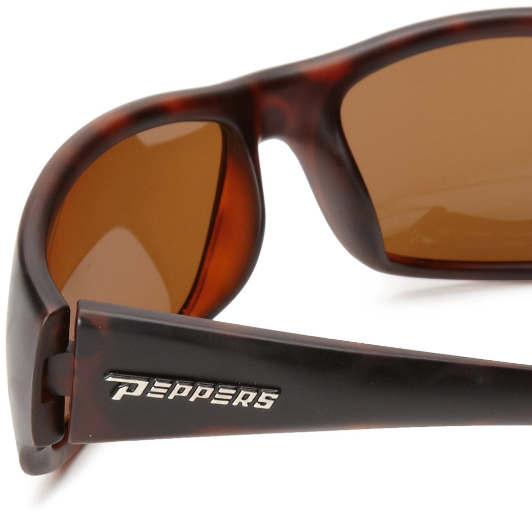 Pepper's Cutthroat Polarized Sport Sunglasses, Dark Tortoise, One Size