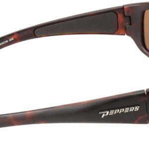 Pepper's Cutthroat Polarized Sport Sunglasses, Dark Tortoise, One Size