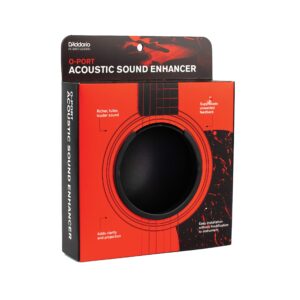 D'Addario Accessories O-Port Sound Enhancement for Acoustic Guitar, Large, Black