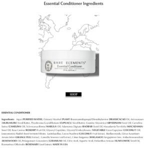 Rare Elements ESSENTIAL CONDITIONER - Reconstructing Daily Hair Masque 6 Ounces