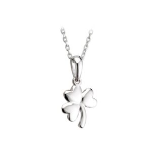 failte shamrock necklace sterling silver made in ireland