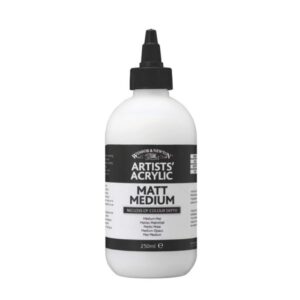 winsor & newton professional acrylic medium, matt medium, 250ml (8.5-oz)