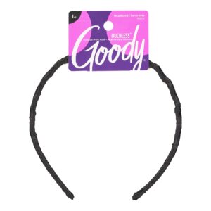 goody ouchless headband for all hair types - colour collection, black - comfort fit for all-day wear - beautiful design for instant style - pain-free hair accessories for women, men, boys & girls