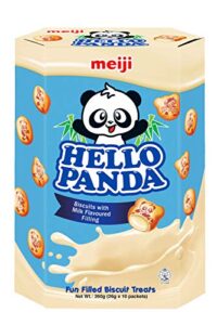 meiji - hello panda milk cream biscuits (large box) 9.1 oz.