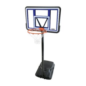 lifetime pro court height adjustable portable basketball system, 44 inch polycarbonate backboard